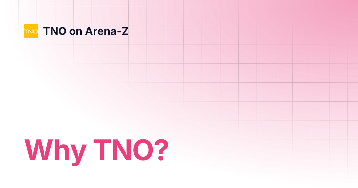 Why TNO? | TNO on Arena-Z